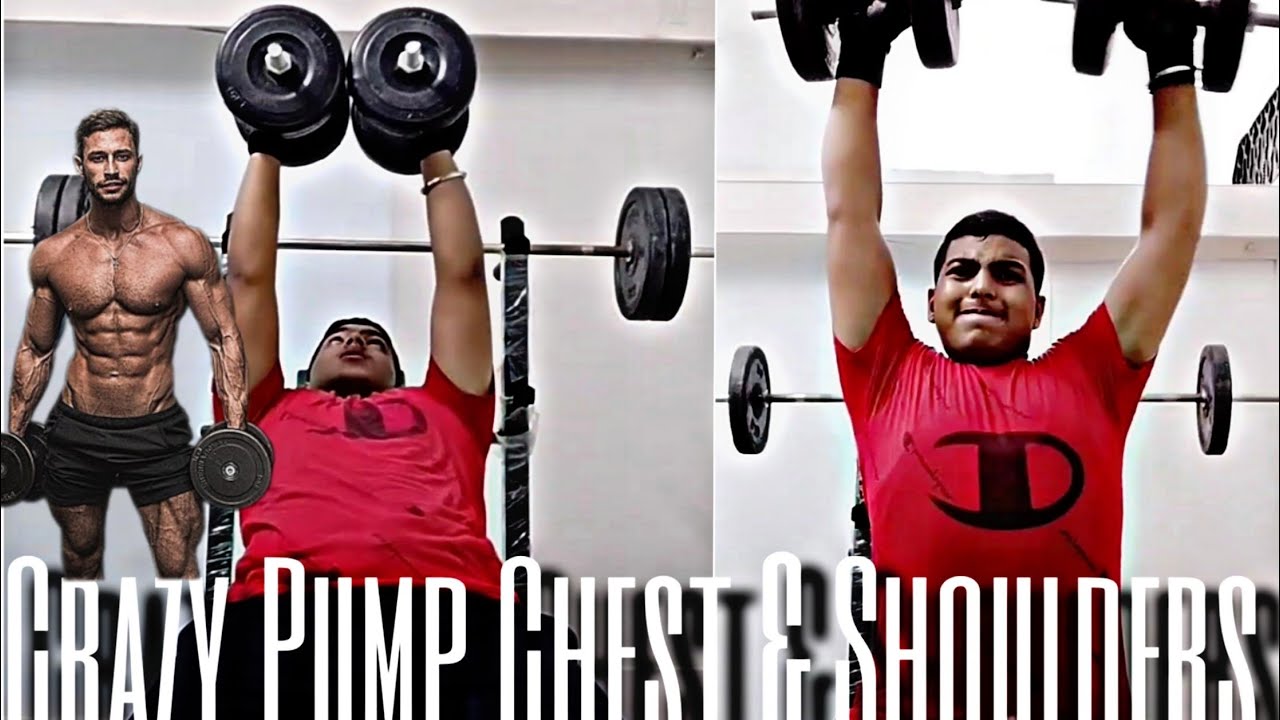 Fitness vlog • Fat to Fit • Chest & Shoulders day | Crazy pump with ...