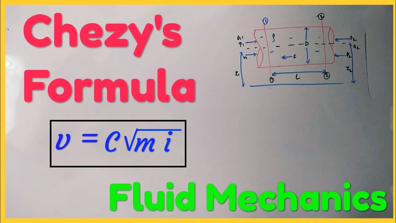 Chezy's formula-Fluid Mechanics - YouTube