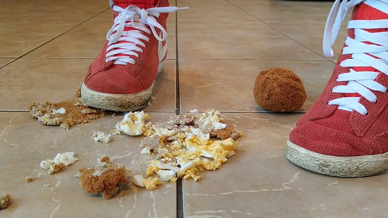 Nike Blazers stomping food. - YouTube