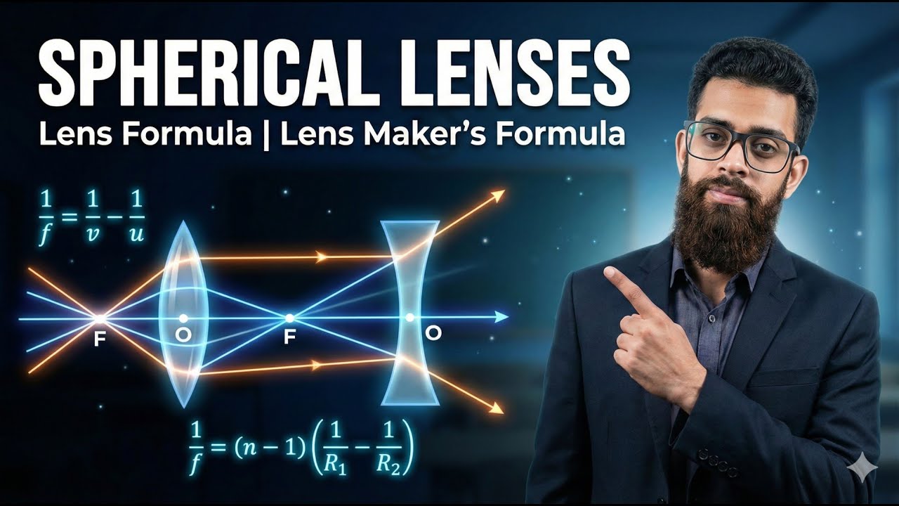 Spherical Lenses | Lens Formula & Lens Maker’s Formula |Mashood Sir ...