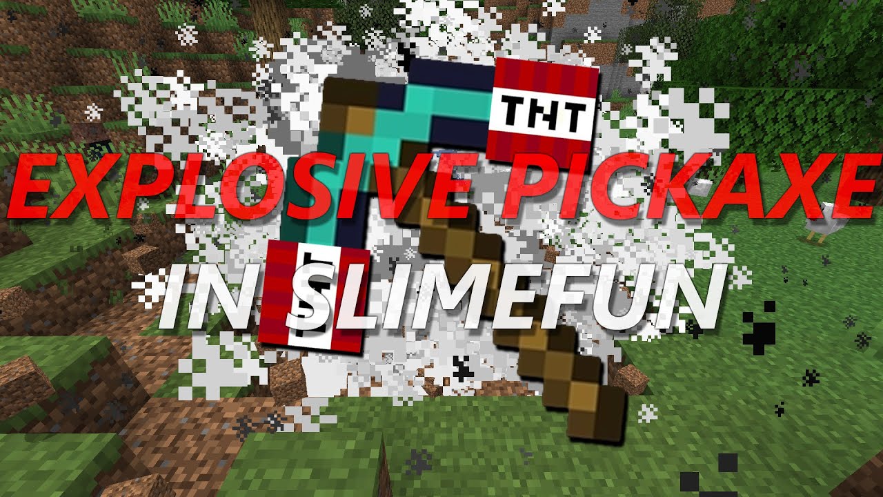 How to create the explosive pickaxe in the Slimefun plugin for Minecraft! - YouTube