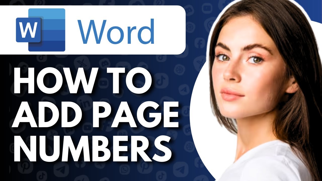 How To Add Page Numbers In Microsoft Word - Full Guide - YouTube
