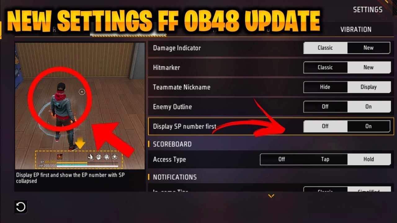 Free Fire New Settings After OB48 Update | How to change settings in ff ...