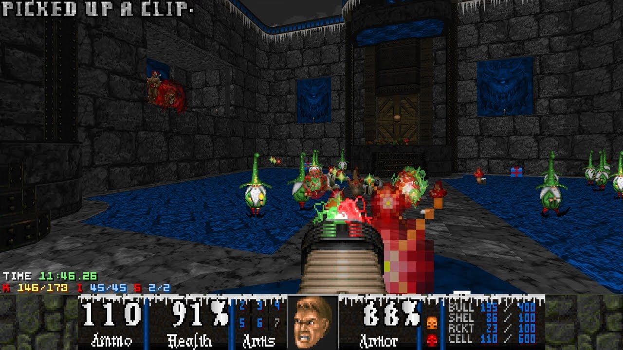 Doom 2 - Snow Wave (Map 15: Krampus's K﻿astl﻿e): UV-Max (Map Author ...