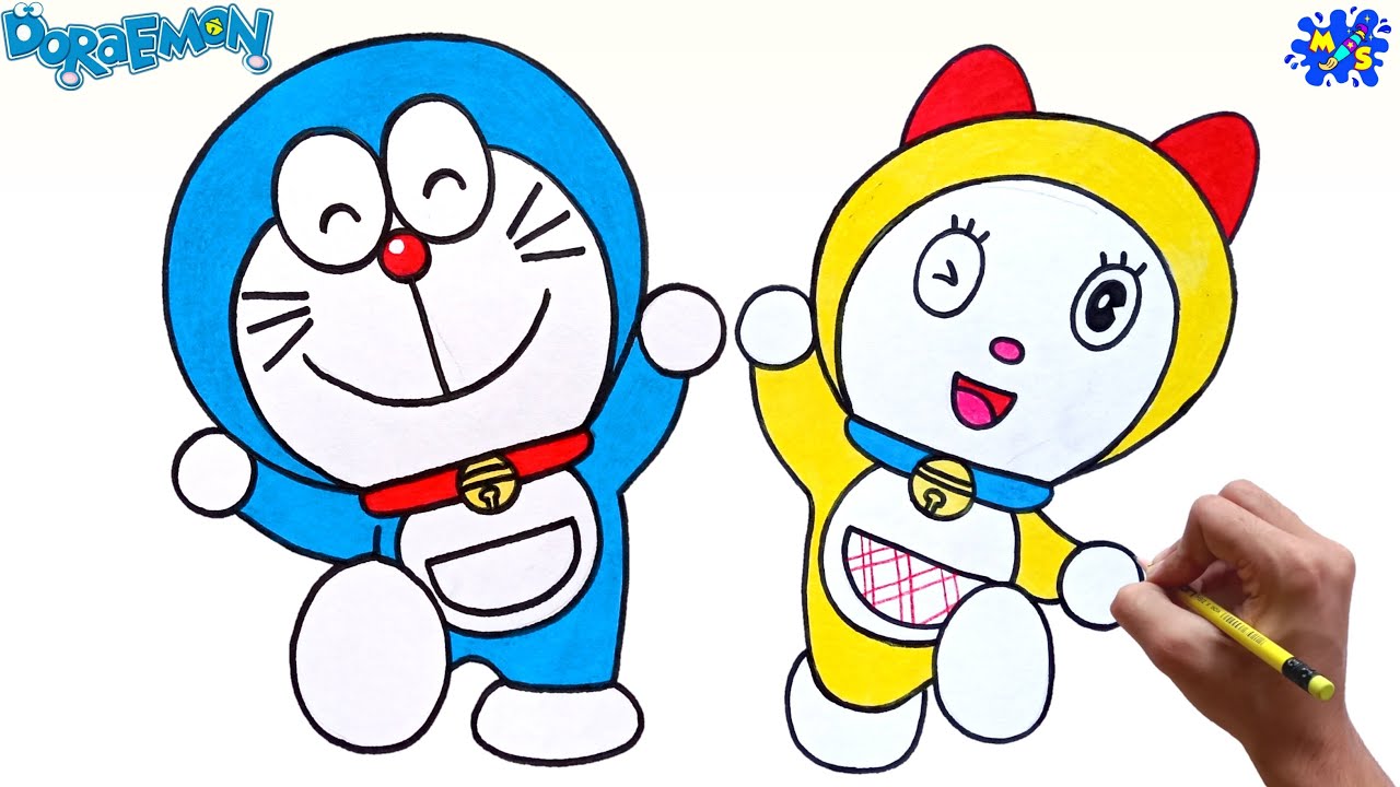 How to Draw Doraemon and Dorami || Easy Step by Step - YouTube
