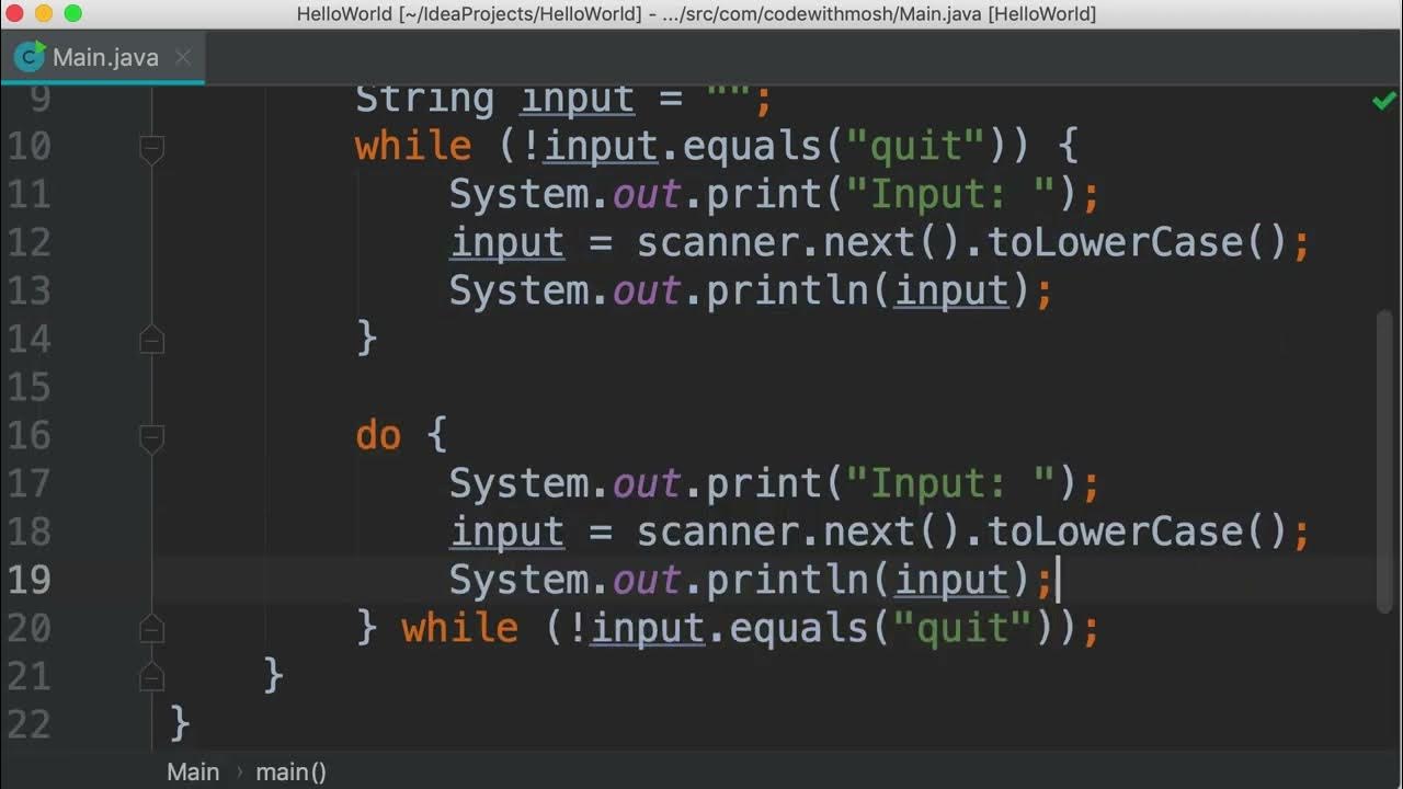 Java #36 - Do..While Loops [By Mosh Hamedani] - YouTube