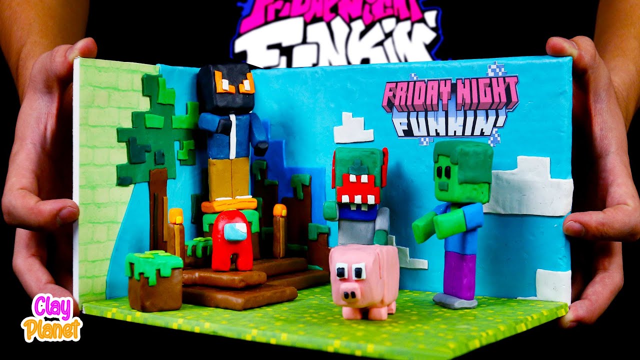 Friday Night Funkin' with Minecraft But Mobs vs Among us & Tricky - YouTube