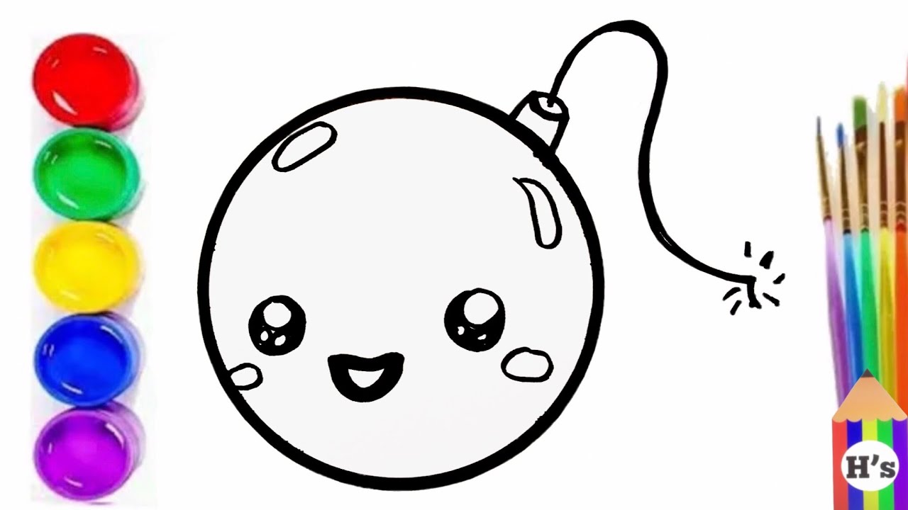 How To Draw a Cute Bomb - YouTube