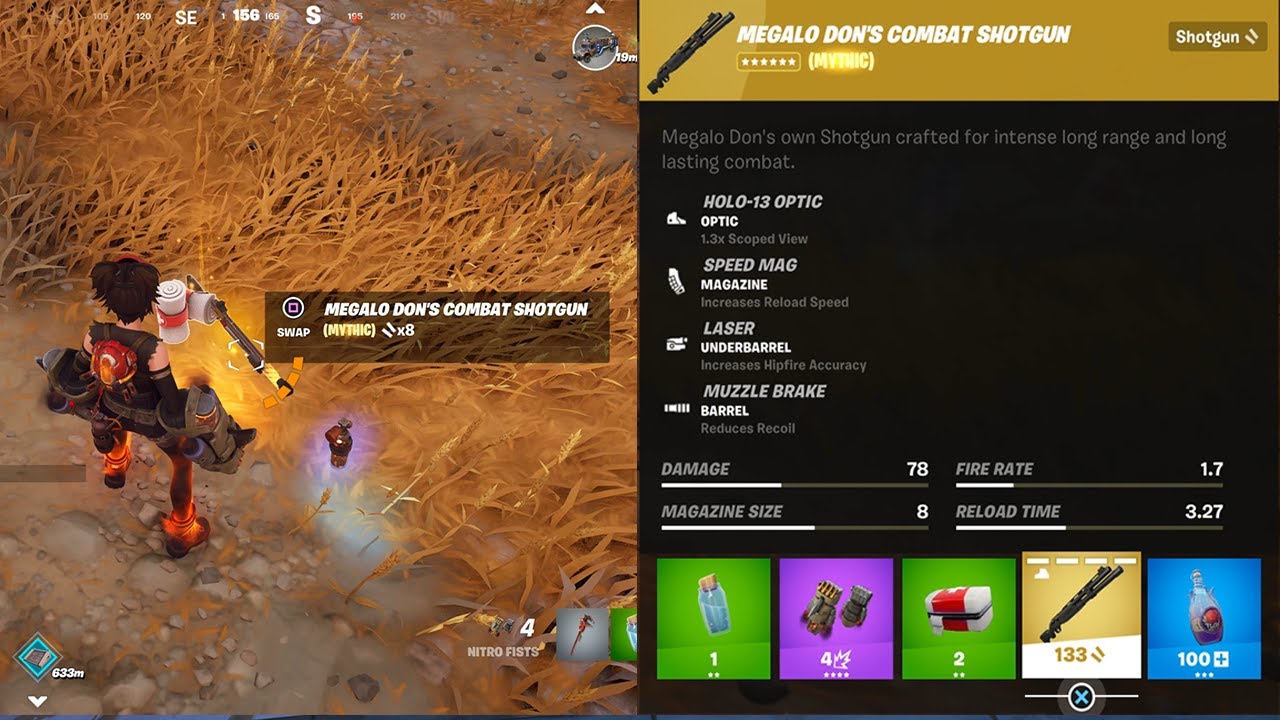 Where To Find Megalo Don's Combat Shotgun Weapon In Fortnite! (How To ...