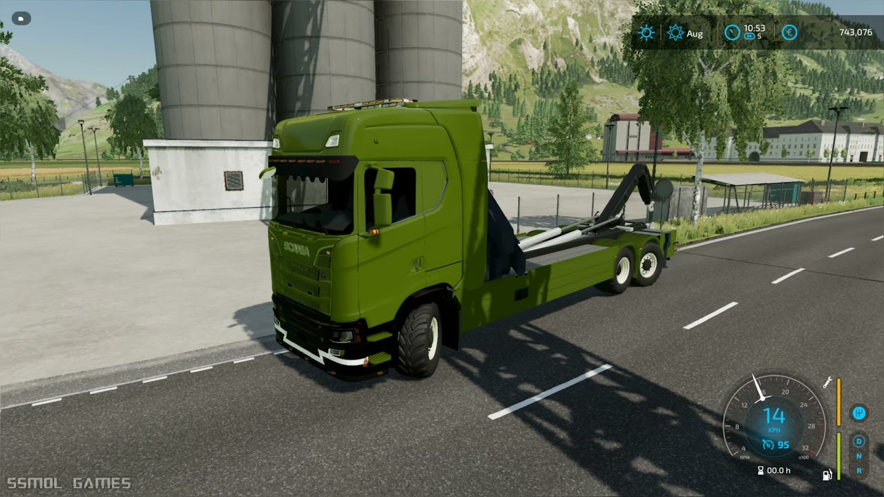 Farming simulator 22 mods Scania S620 HKL Hooklift and Crane Truck ...