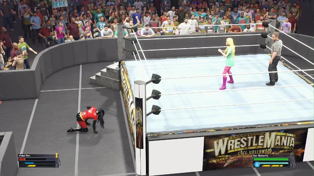 WWE 2K23 Violet Parr Vs Star Butterfly AEW/Universal championship ...