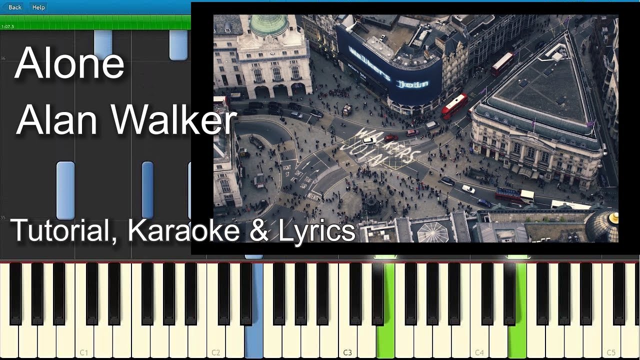 Alone | Alan Walker | Piano Tutorial | Guitar Chords | Lyrics | Karaoke ...