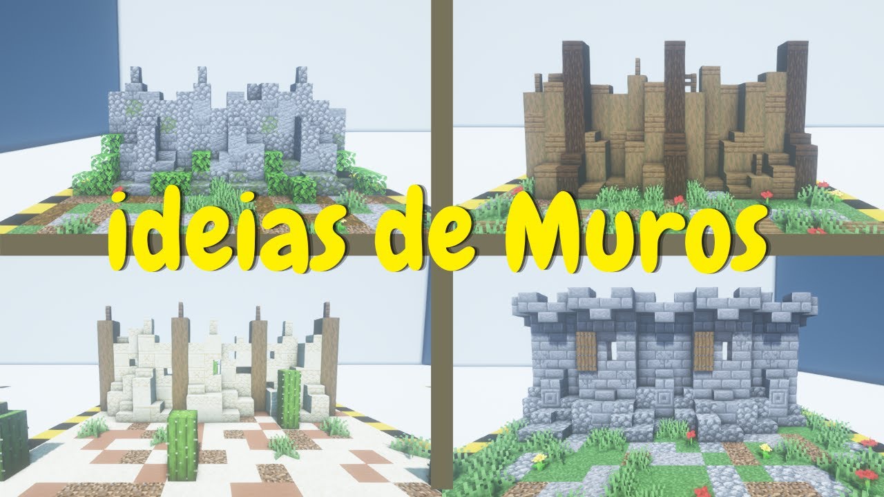 4 Ideias de Muros para fazer no Minecraft - YouTube