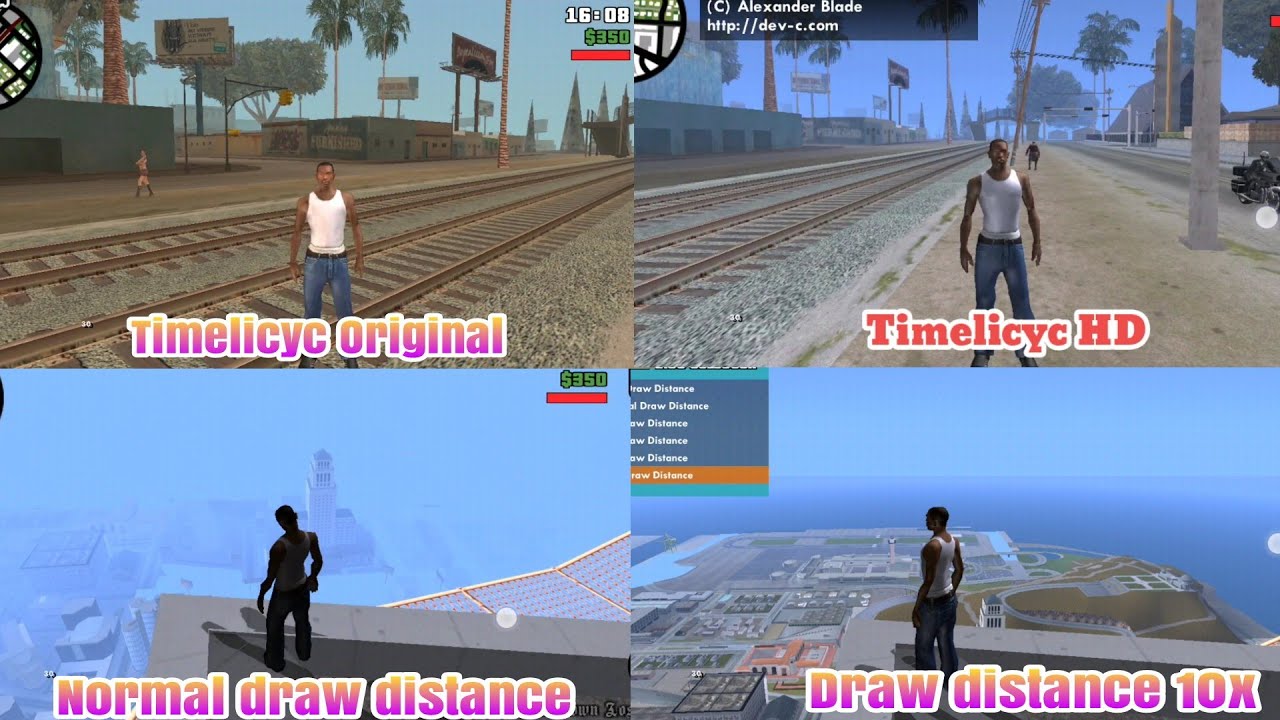 GTA SA MOD HD timelicyc dan draw distance 10x_Hakaishin gamer - YouTube