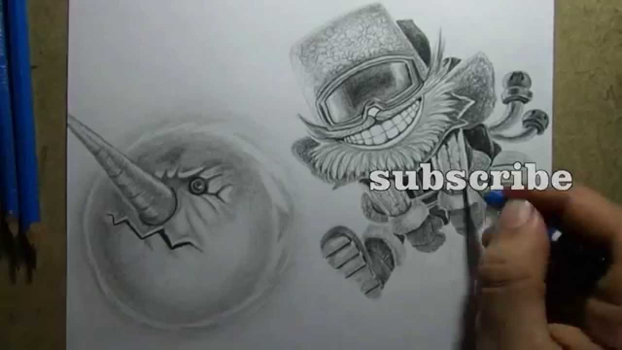 Pencil Drawing - Snowday Ziggs - YouTube