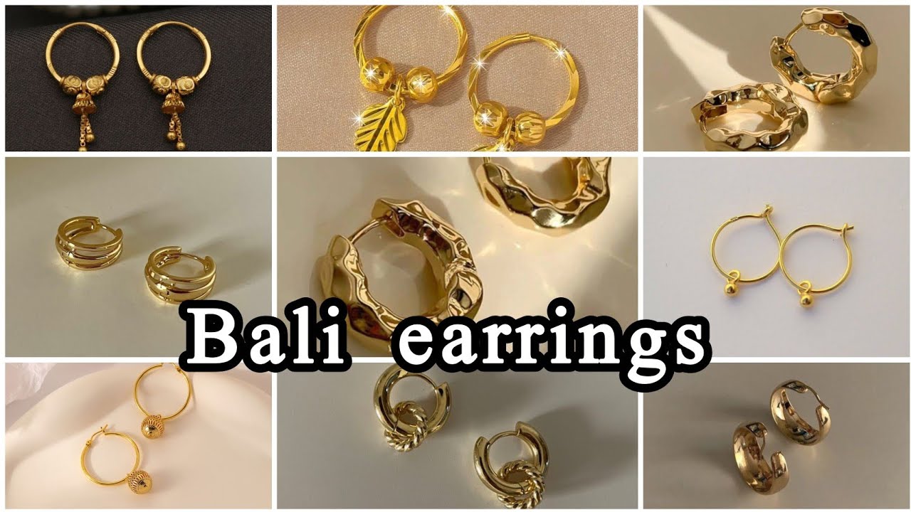 Gold Bali design || Bali design earrings || gold ki baliya design ...
