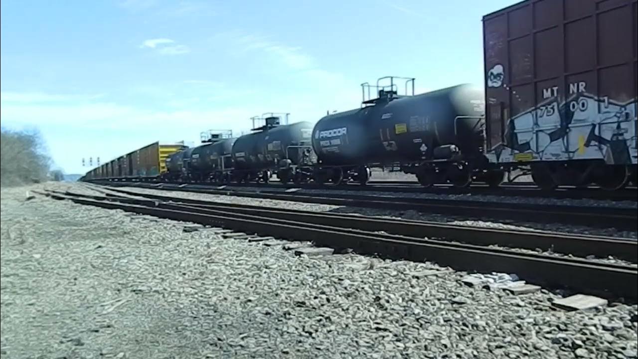 NS 8037 Leads Trash Train & Mixed Freight - 2/25/2024 - YouTube