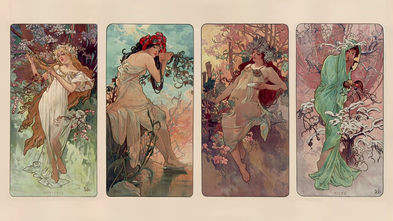 Paintings by Alphonse Mucha: Decorative panels - Music by P. I ...