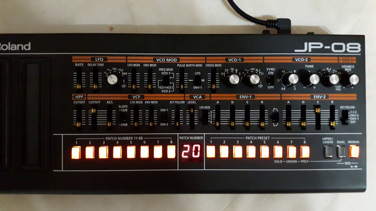 Roland JP-08 Firmware update to v 1.20 - YouTube