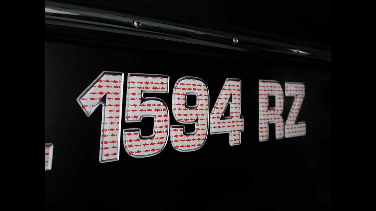 Fish Series Domed Boat Registration Numbers White Center Chrome Outline ...
