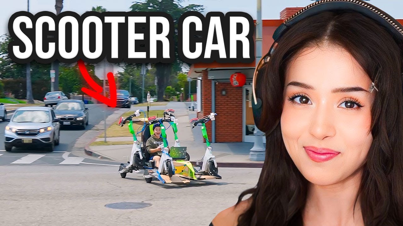 Pokimane Reacts To Michael Reeves Building A Scooter Car - YouTube