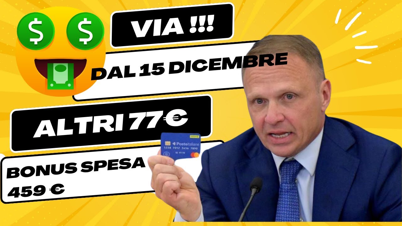 💶 459,70€ PAGAMENTI REQUISITI NOVITA' BONUS CARTA SPESA DEDICATA A TE ...
