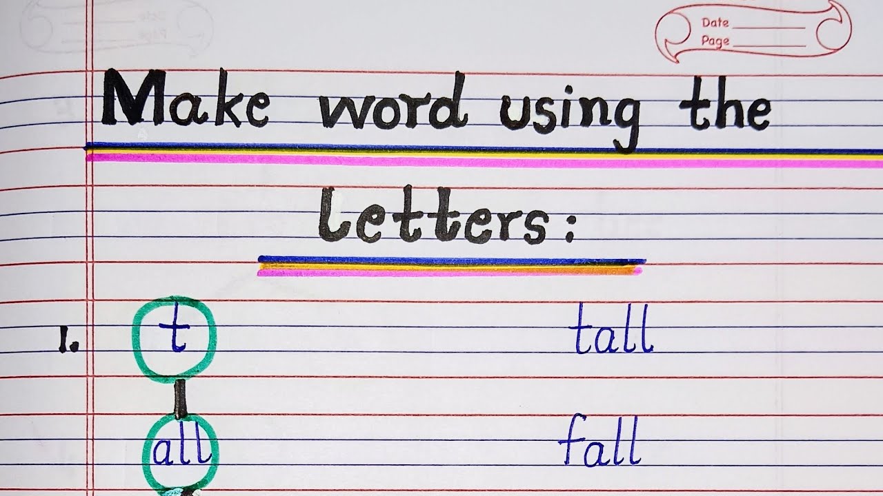 Make word using the letters - YouTube