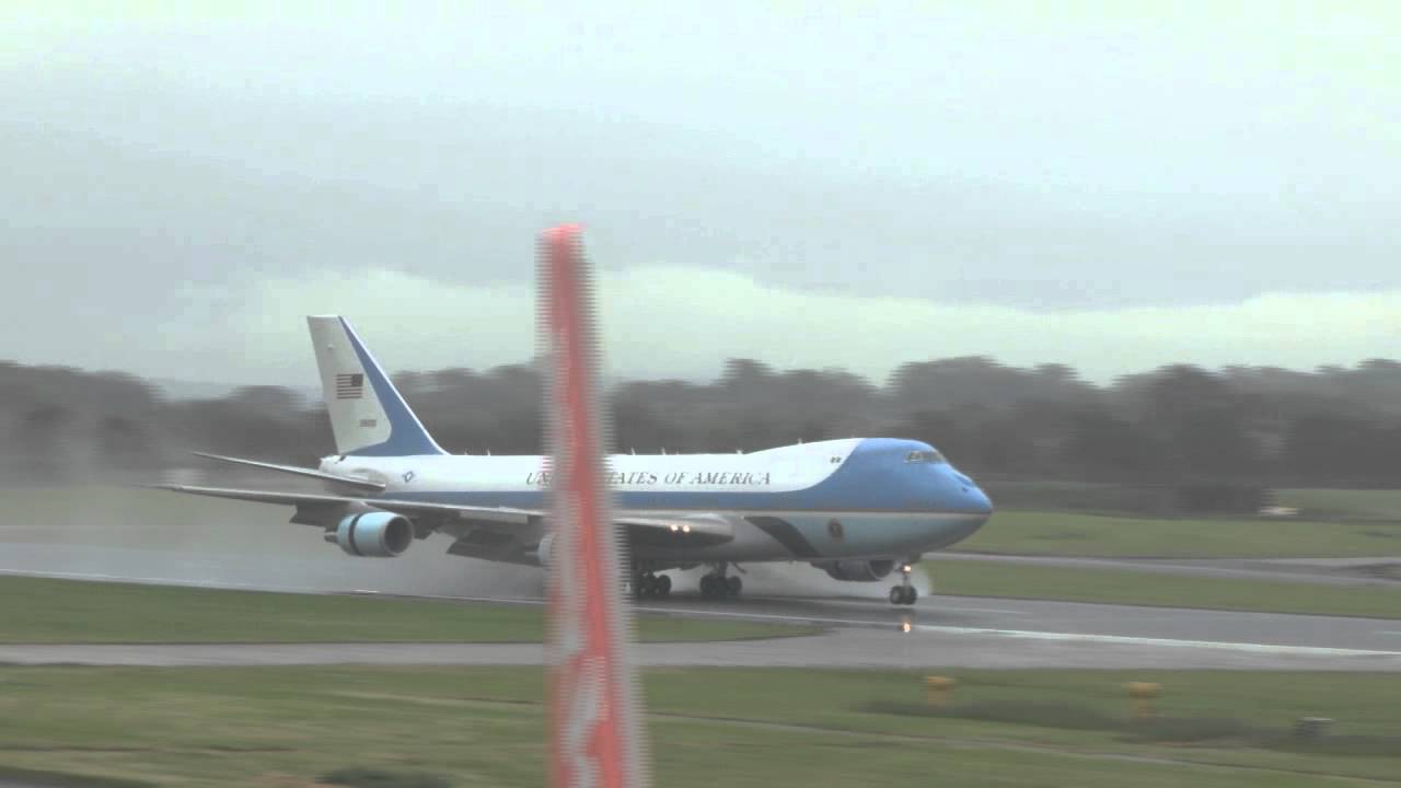 Air Force One Arrives at BIA - YouTube