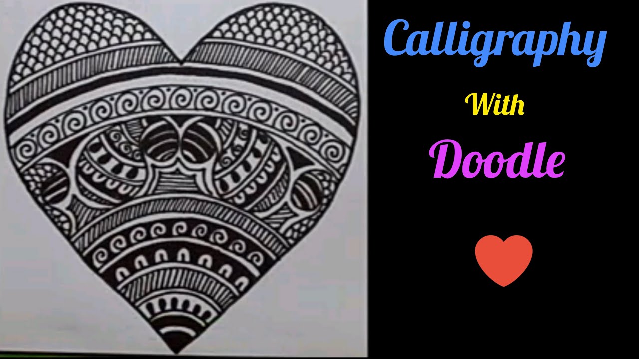 Calligraphy with Doodle | Easy Doodle Art - YouTube