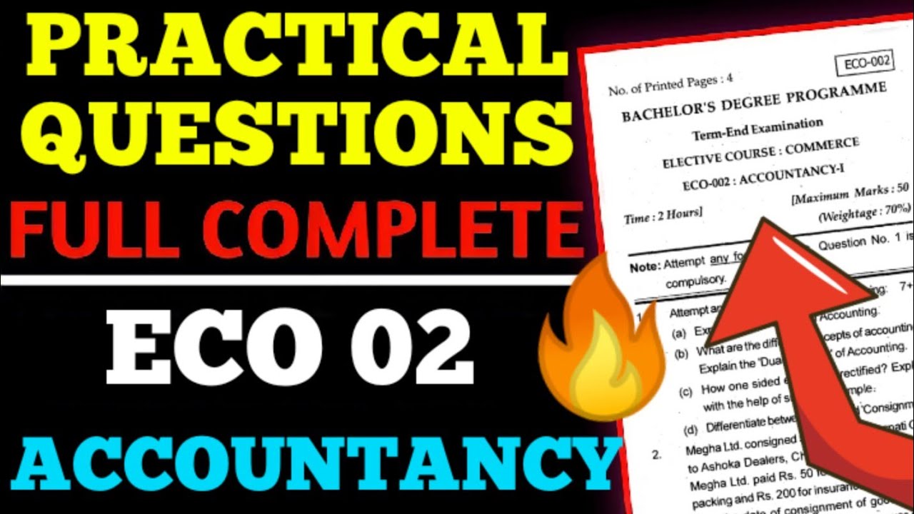 Eco 02😠 Practical Important Questions | Complete Strategy🔥 - YouTube
