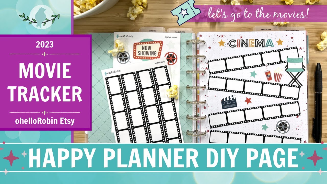 Creating a Movie Tracker Page For My Planner | Cinema Icons & Film ...