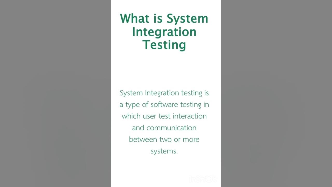 What is system integration testing?? - YouTube
