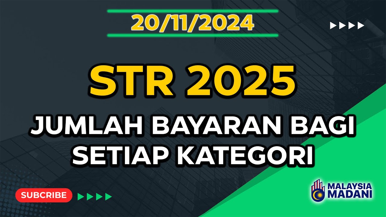 Jumlah Pembayaran STR 2025: Kategori dan Kadar Terkini - YouTube