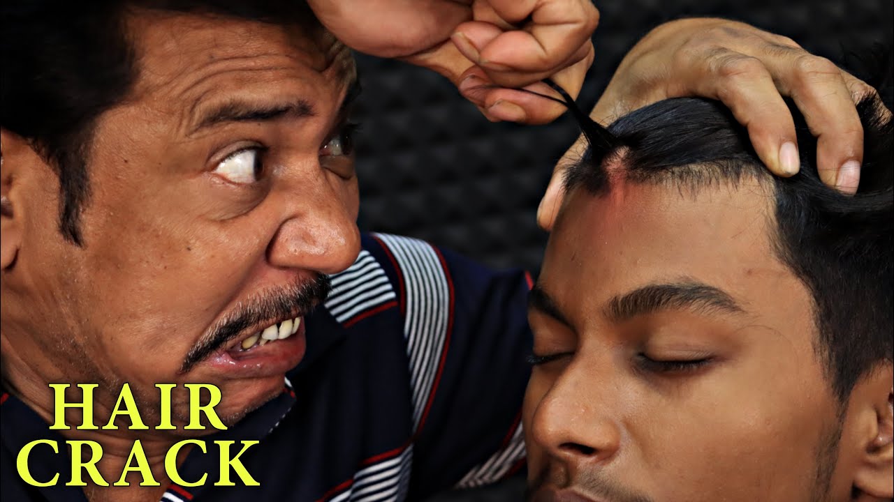 Hair Cracking by Asim Barber | Head Massage & Neck Cracking | Spine ...