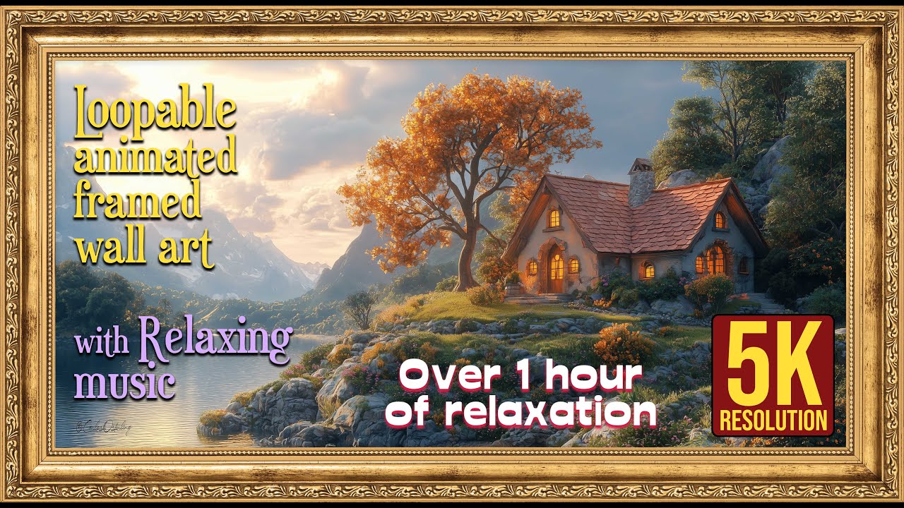Over 1 hour of animated Loopable Wall art painting - Framed Art in 5K ...