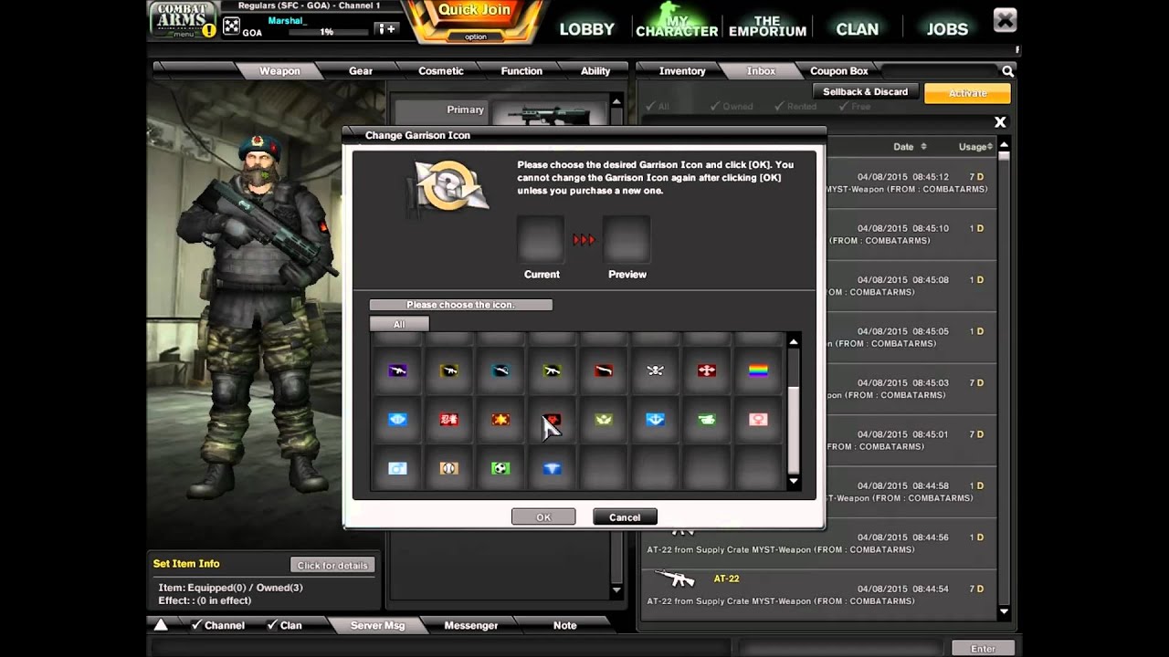 Combat Arms - Garrison Icon & Rank Camouflage Icon | Marshal_ - YouTube
