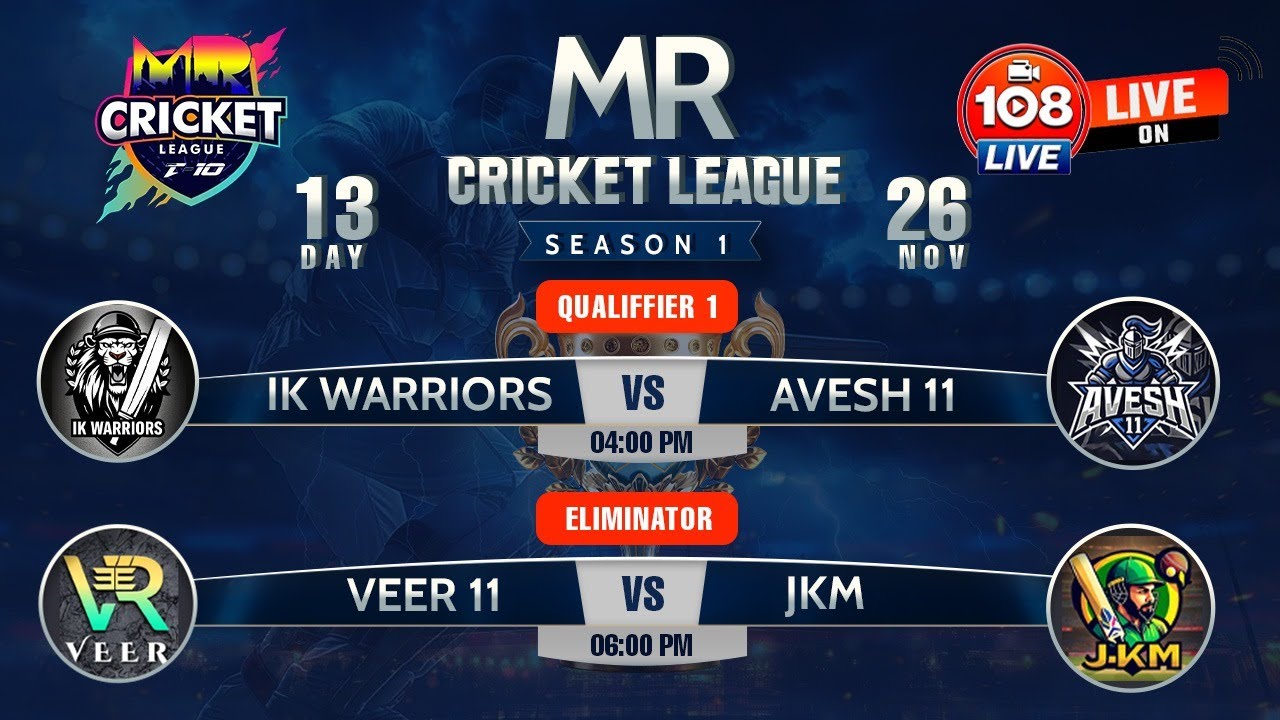 MR CRICKET LEAGUE T10 // DAY13 // LIVE ON 108_LIVE - YouTube