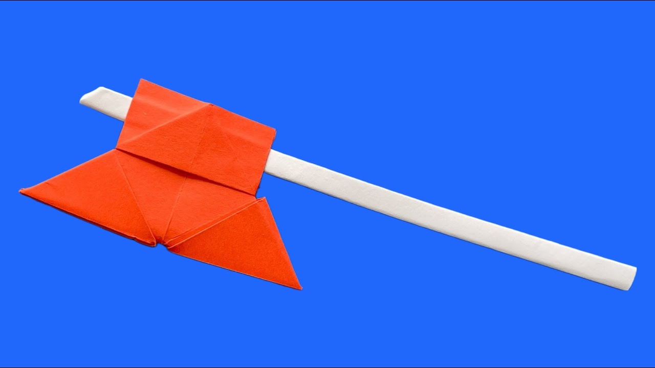 Origami axe | How to make a paper battle axe - YouTube