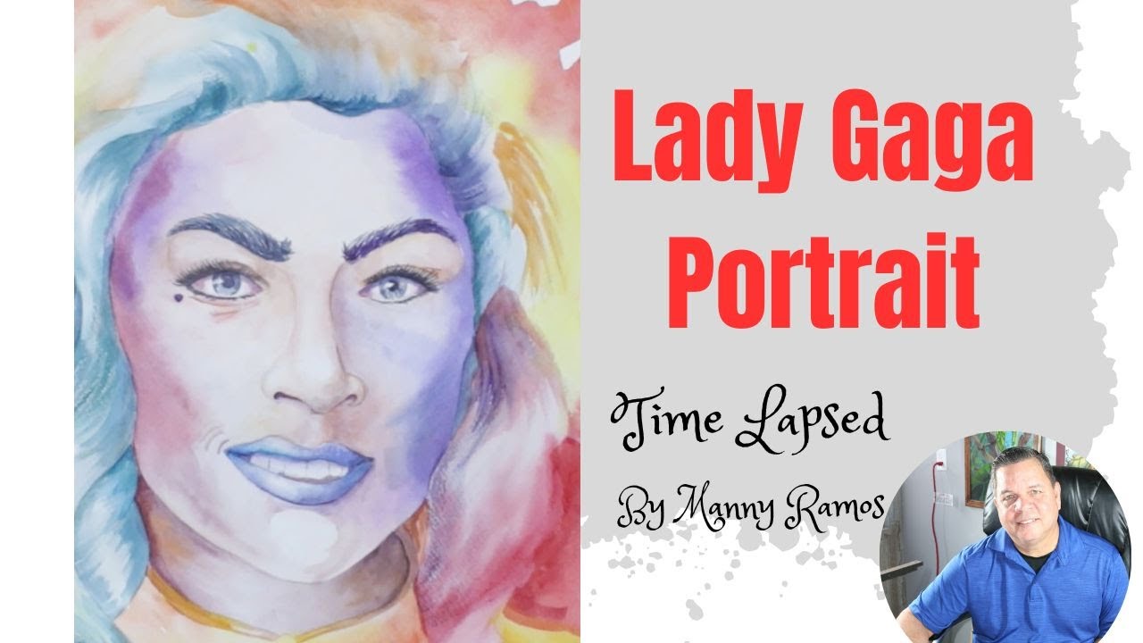 Abstract Lady Gaga portrait--time lapse - YouTube
