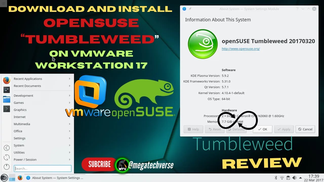 openSUSE Tumbleweed : Download And Install on VMWare and Review | openSUSE Tumbleweed 2024 HINDI
