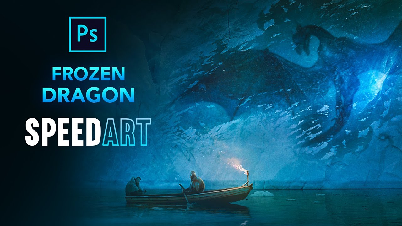 Create a FROZEN DRAGON in PHOTOSHOP | Speed Art - YouTube