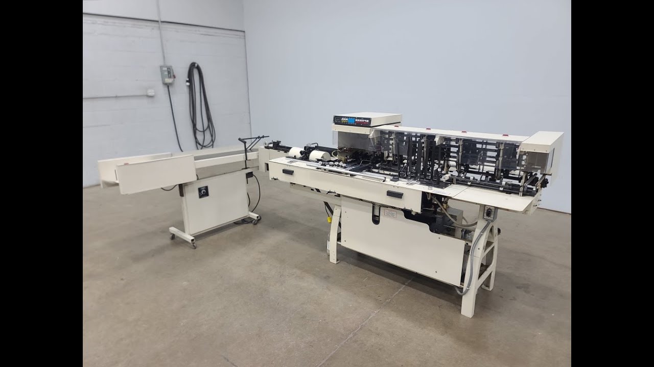 Bell and Howell 4 Pocket Swing Arm Inserter w/ Delivery Conveyor - YouTube