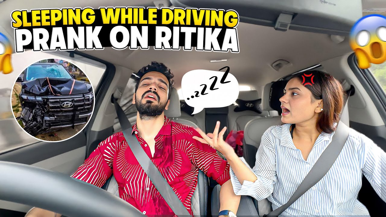Sleeping PRANK on ritika😴 || prank ke chakkar me accident hogya😱 || Simar ritika vlogs - YouTube