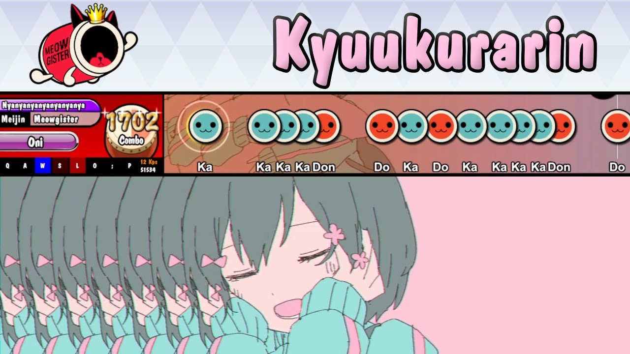 [Taiko no Tatsujin] Kyuukurarin Full Version / Iyowa feat. KAFU - YouTube