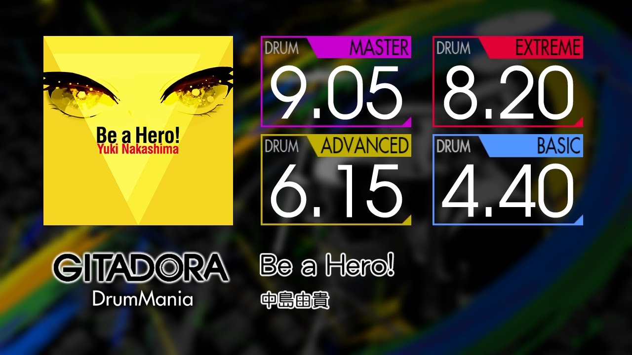 【GITADORA】 Be a Hero! (MASTER ~ BASIC) Drum - YouTube