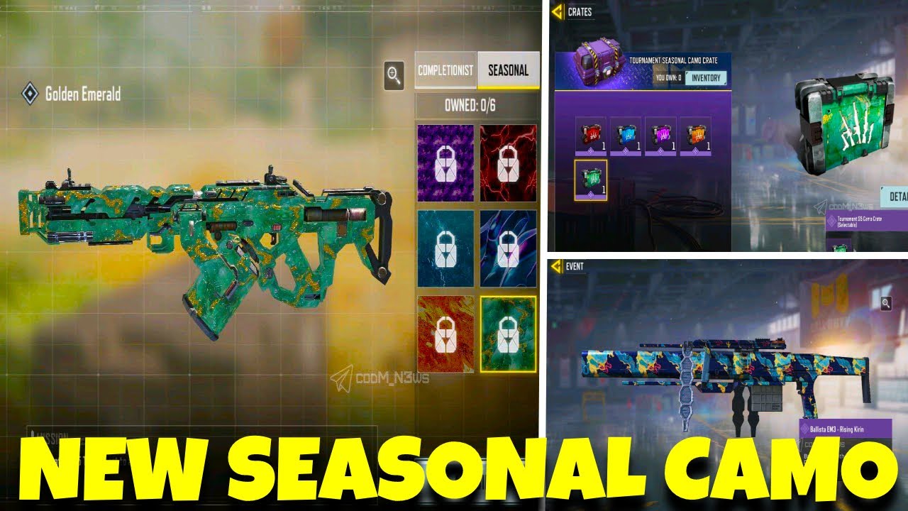 New Seasonal Camo Golden Emerald in Season 1 | COD Mobile - YouTube
