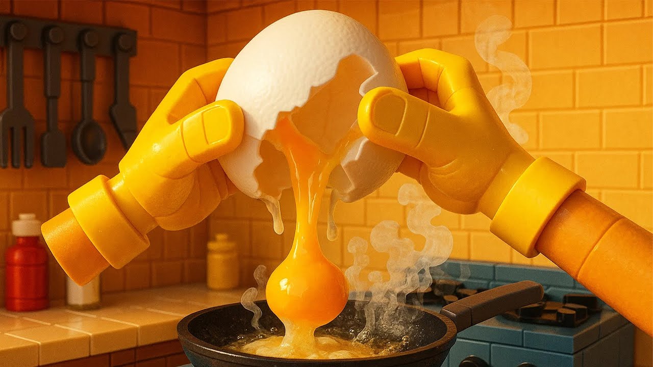 Giant LEGO Ostrich Egg Cooked to Perfection | Satisfying Stop Motion ...