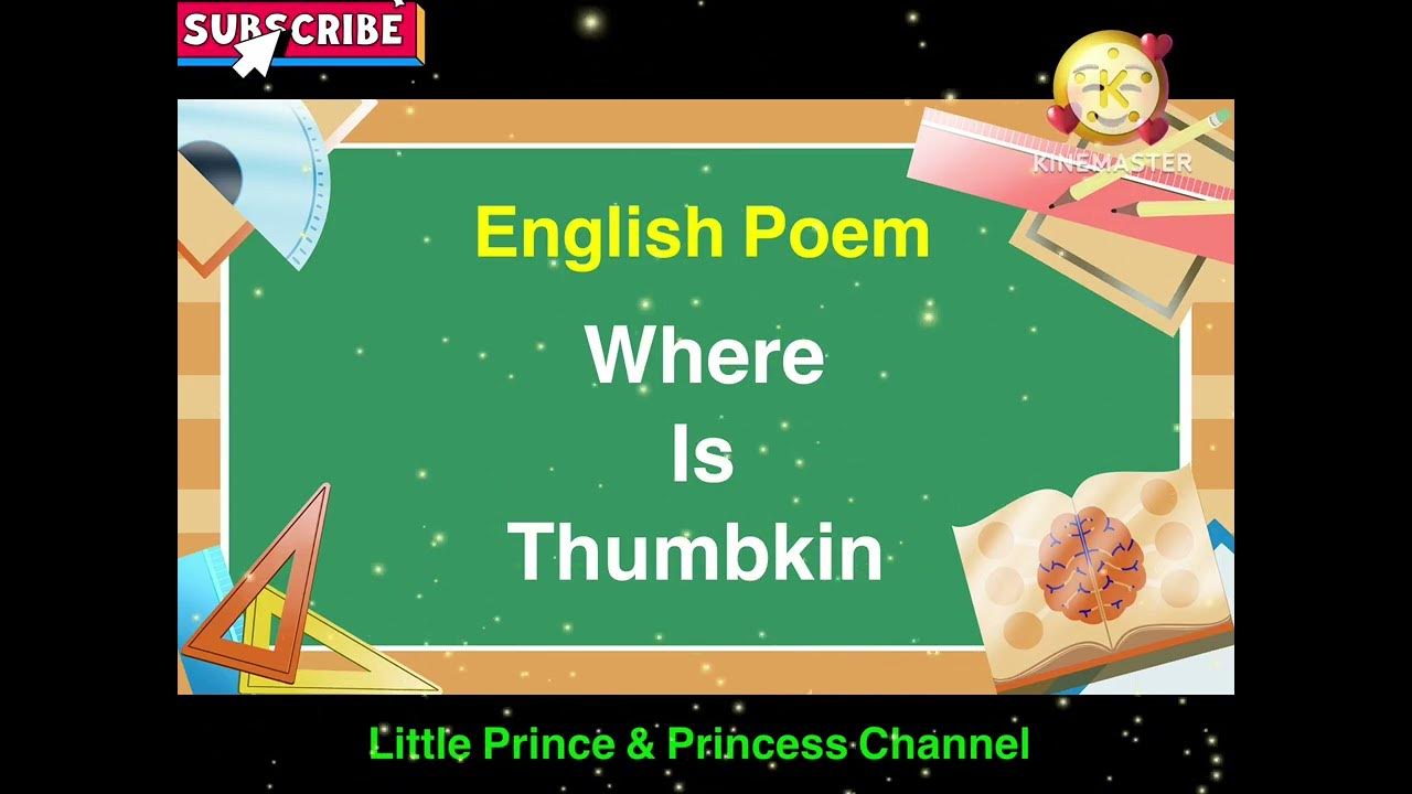 Where is Thumbkin | Nursery Rhyme for Kids | Lkg | Ukg | English Poem ...