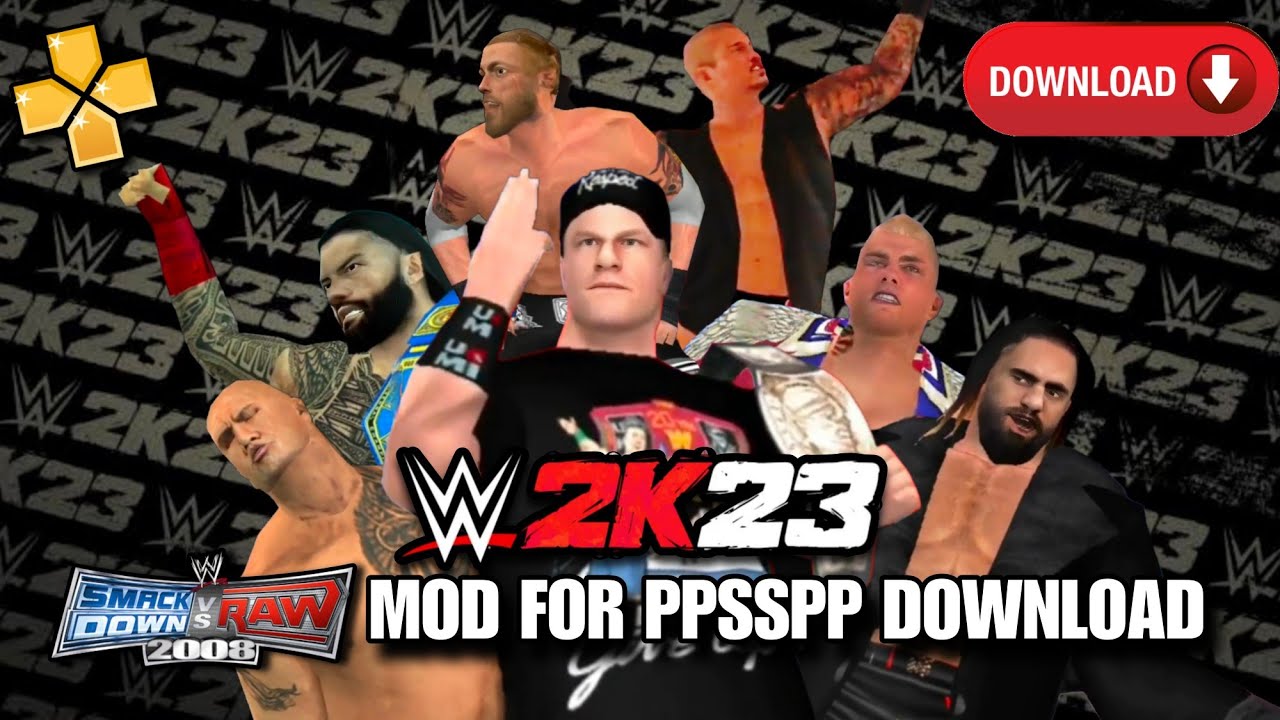 WWE 2K23 SVR 08 MOD FOR PPSSPP DOWNLOAD | SVR 08 MOD FOR PPSSPP - YouTube