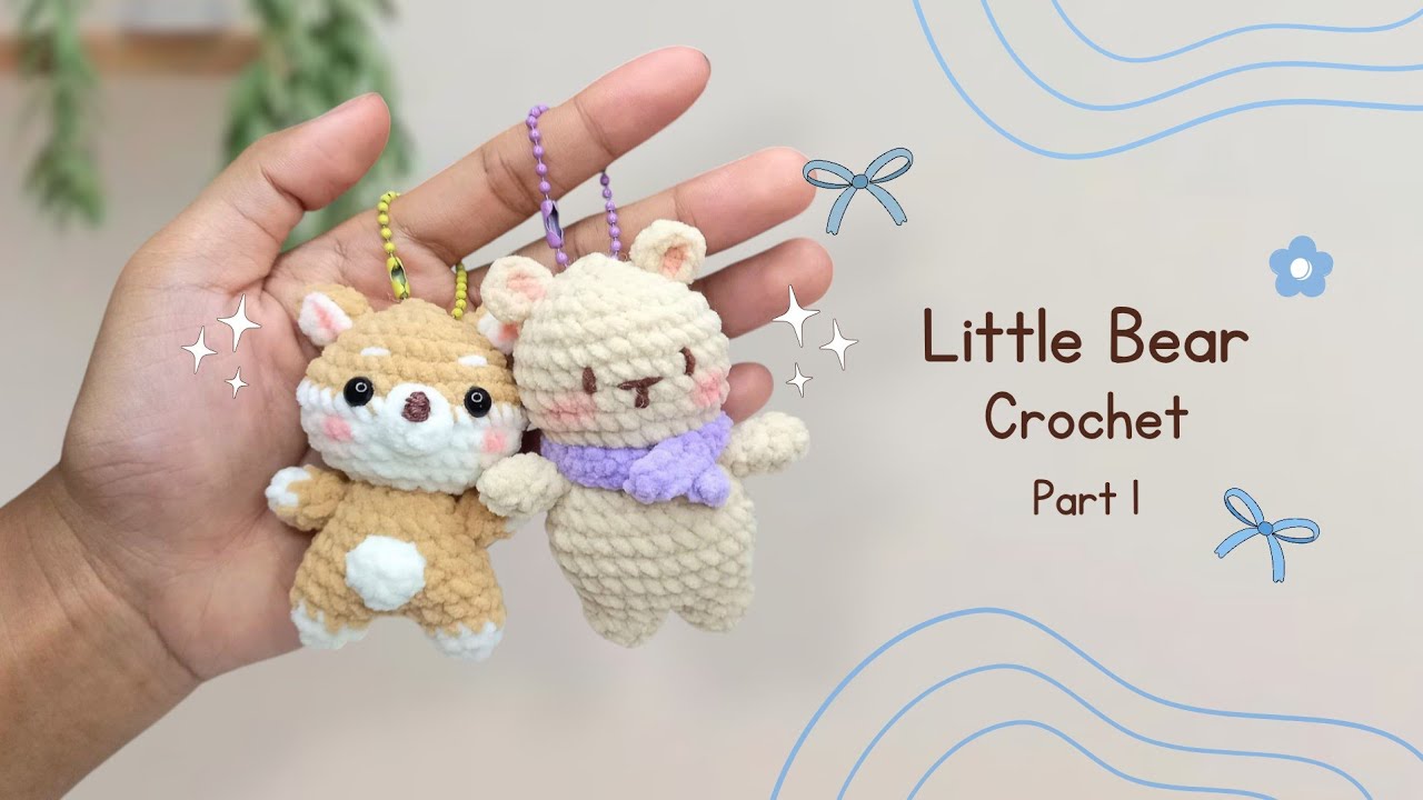 How to Crochet a Cute Little Bear Keychain (1/2) – Easy & Fast Tutorial ...